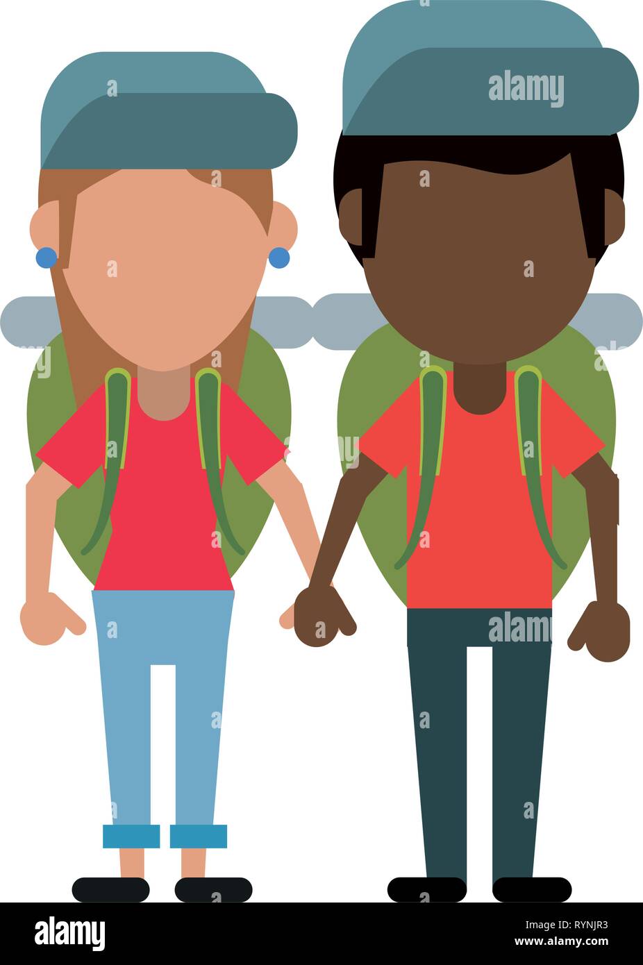 Couple of tourists avatar cartoon Stock Vector Image & Art - Alamy