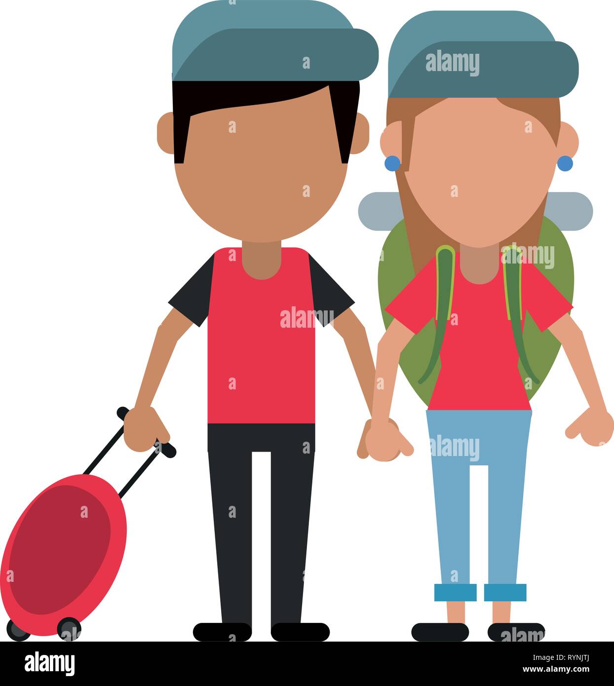 Couple of tourists avatar cartoon Stock Vector Image & Art - Alamy