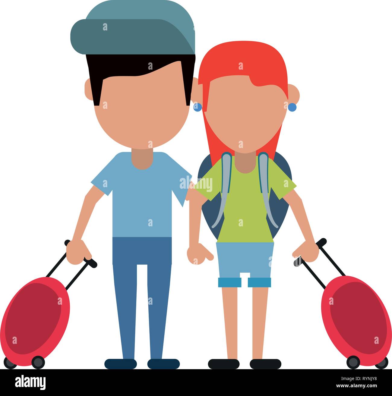 Couple of tourists avatar cartoon Stock Vector Image & Art - Alamy