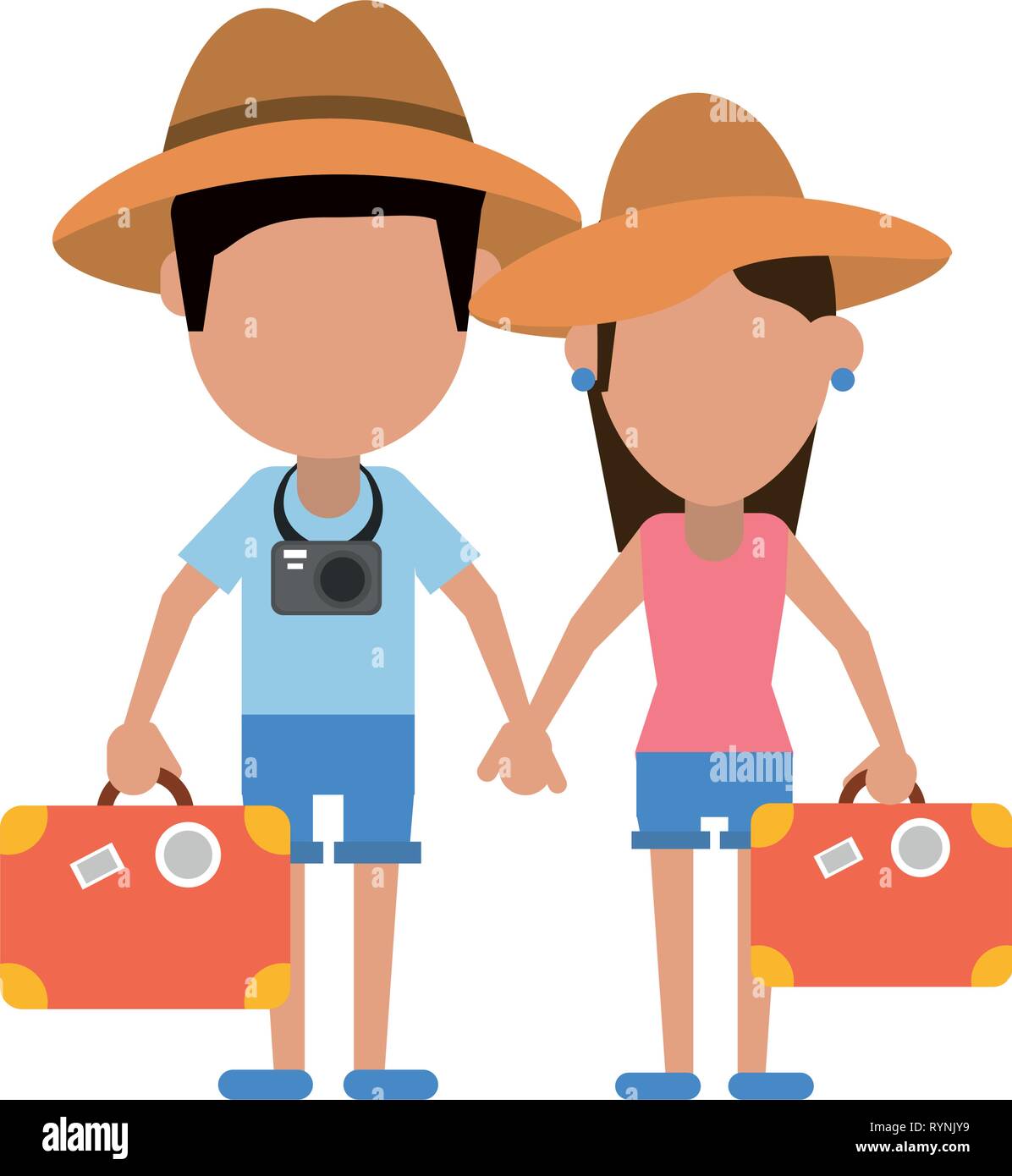 Couple of tourists avatar cartoon Stock Vector Image & Art - Alamy
