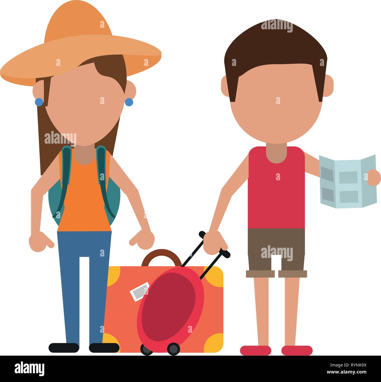 Couple of tourists avatar cartoon Stock Vector Image & Art - Alamy