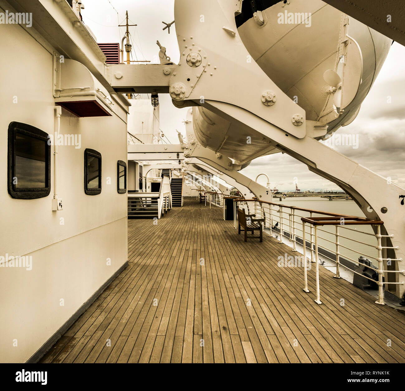 RMS Queen Mary is a retired ocean liner that sailed primarily on the ...