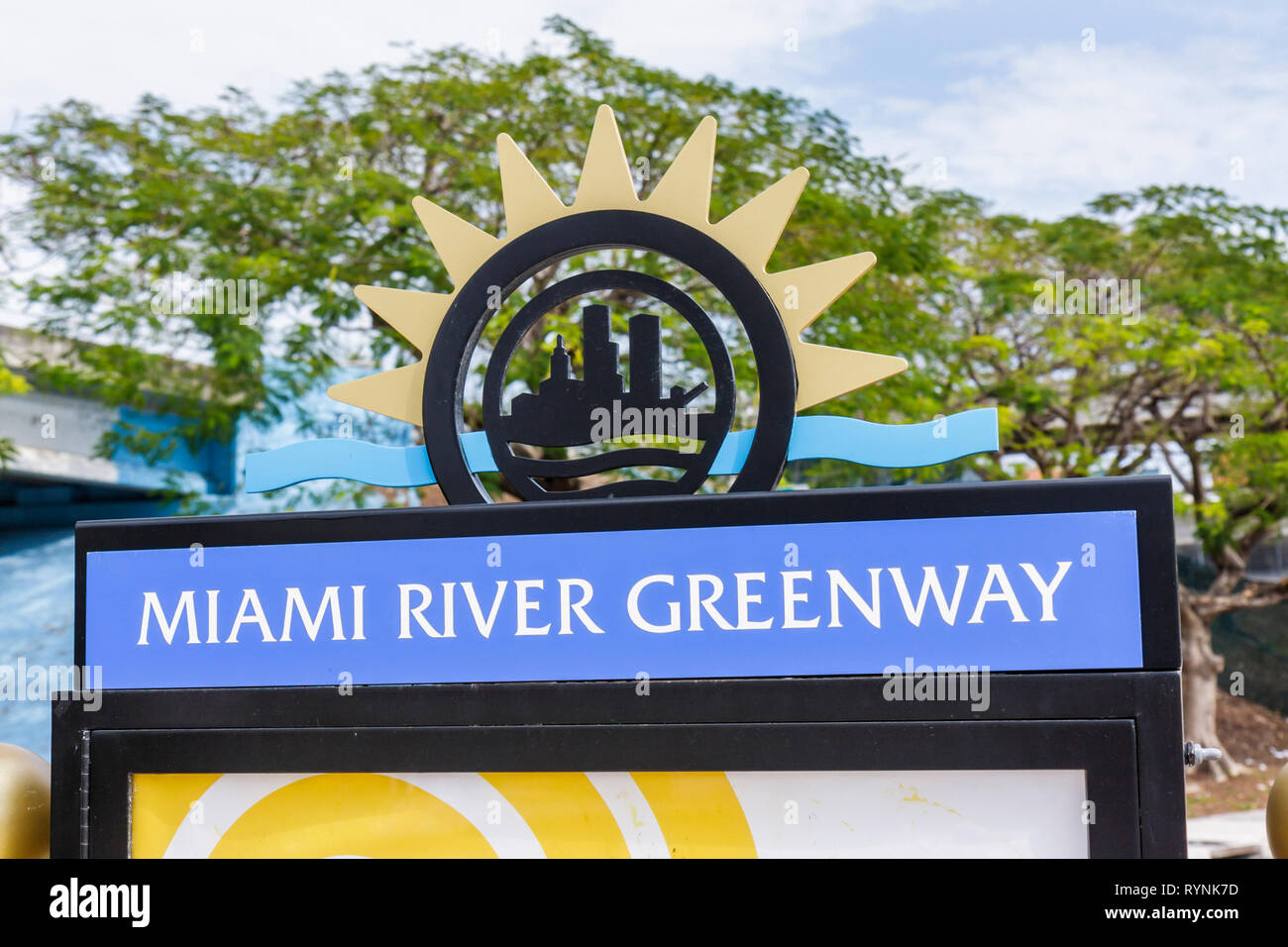 Miami Florida,Miami River Greenway,sign,revitalization,urban ...