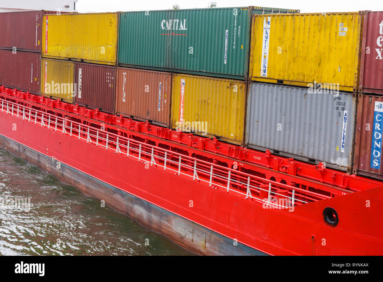 Miami Florida,Miami River water,shippingcontainer,ship,vessel,cargo ...