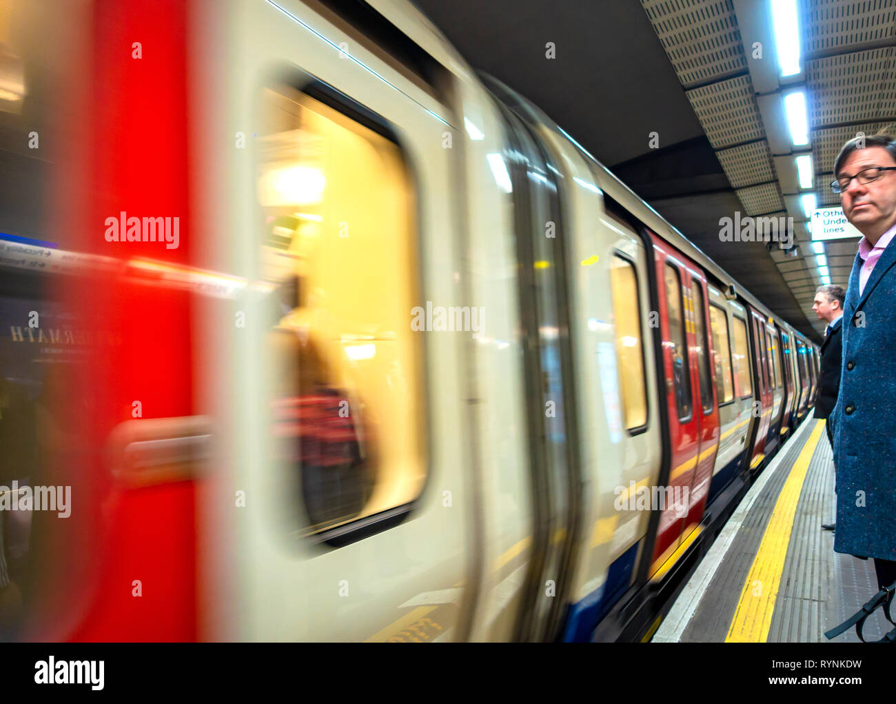Passengers train subway transportation inside of empty transit ...
