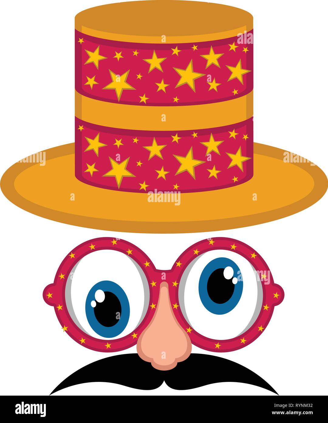 Isolated funny disguise mask. April fool day Stock Vector Image & Art ...