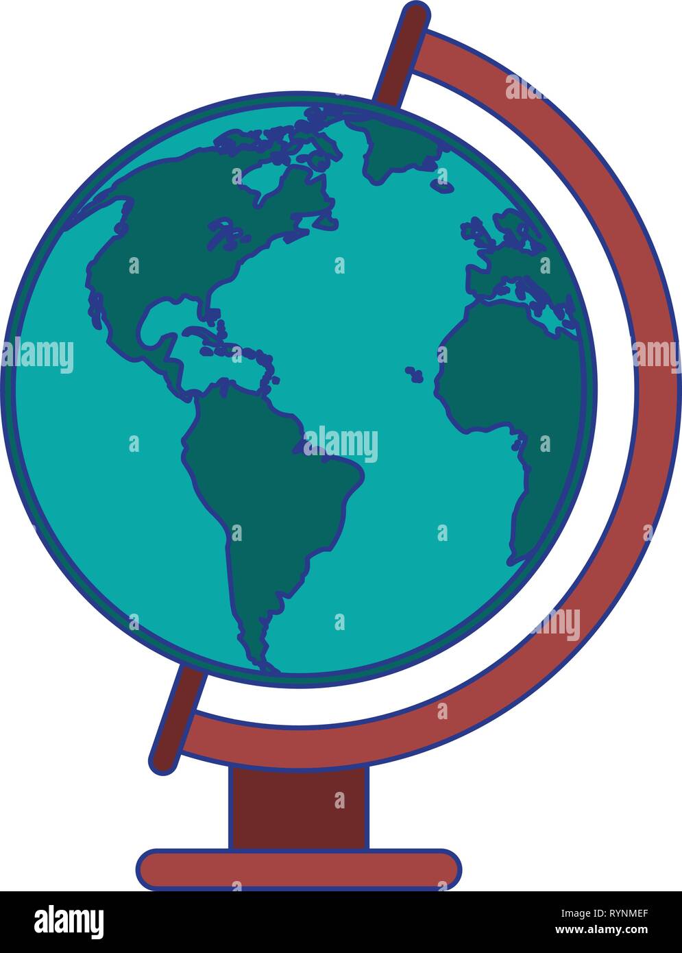 World earth globe symbol blue lines Stock Vector Image & Art - Alamy