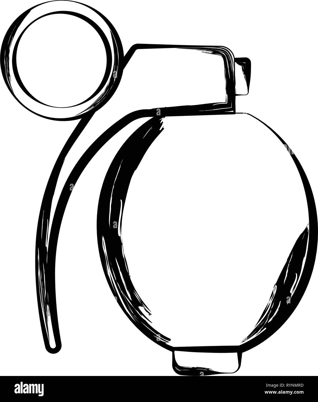 Isolated sketch of a hand grenade Stock Vector Image & Art - Alamy