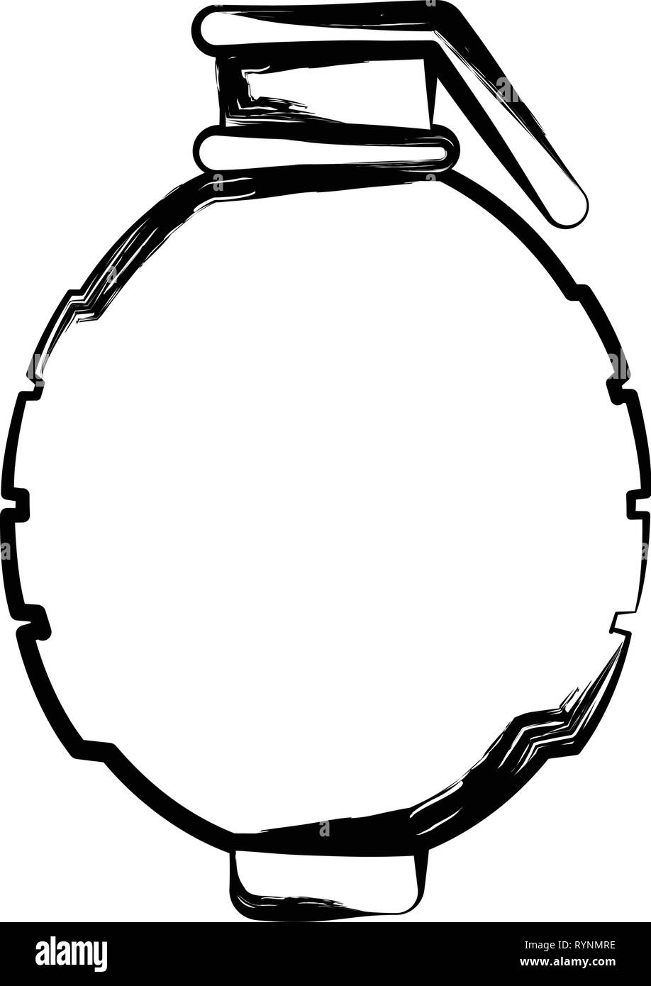 Isolated sketch of a hand grenade Stock Vector Image & Art - Alamy