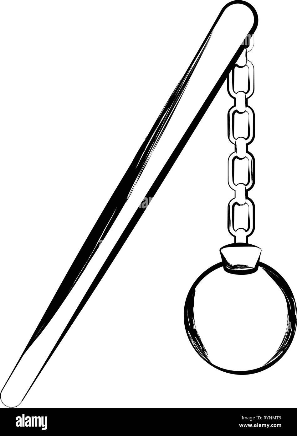 Isolated sketch of a flail Stock Vector Image & Art - Alamy