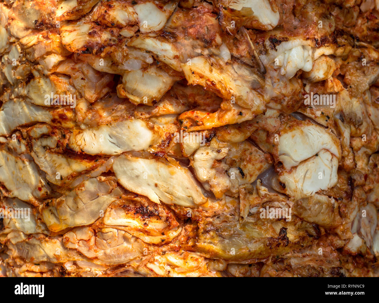 Texture of kebab chicken meat Stock Photo - Alamy