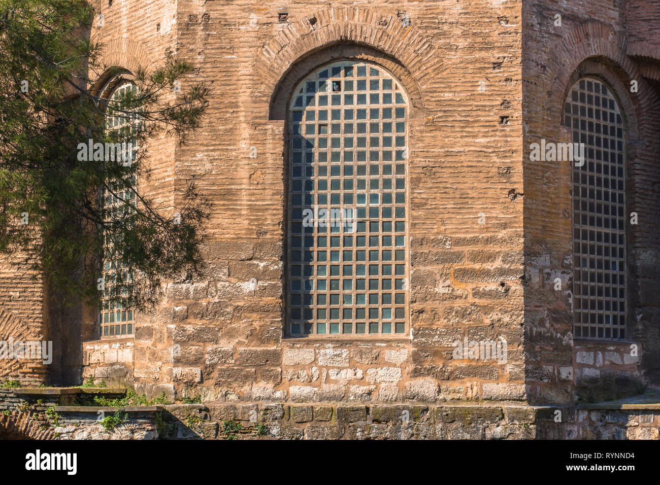 large old window in ancient building Stock Photo - Alamy