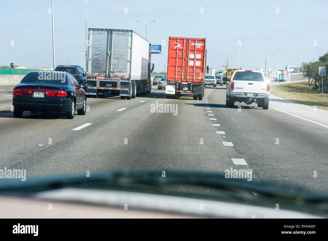 Miami Florida,Interstate 95,I 95,highway,vehicle,traffic,truck,car cars ...