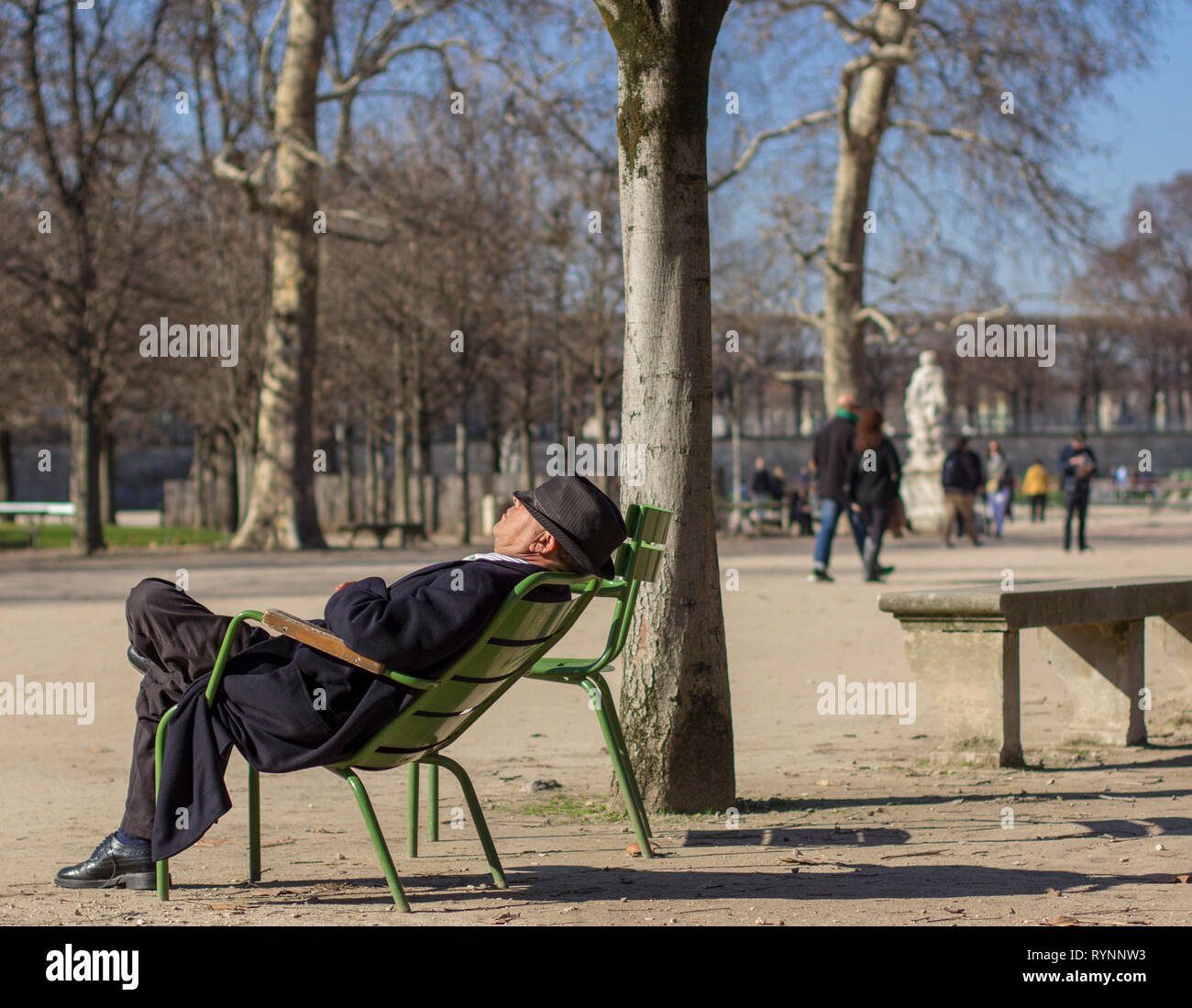 Elderly person sunbathing hi-res stock photography and images - Alamy