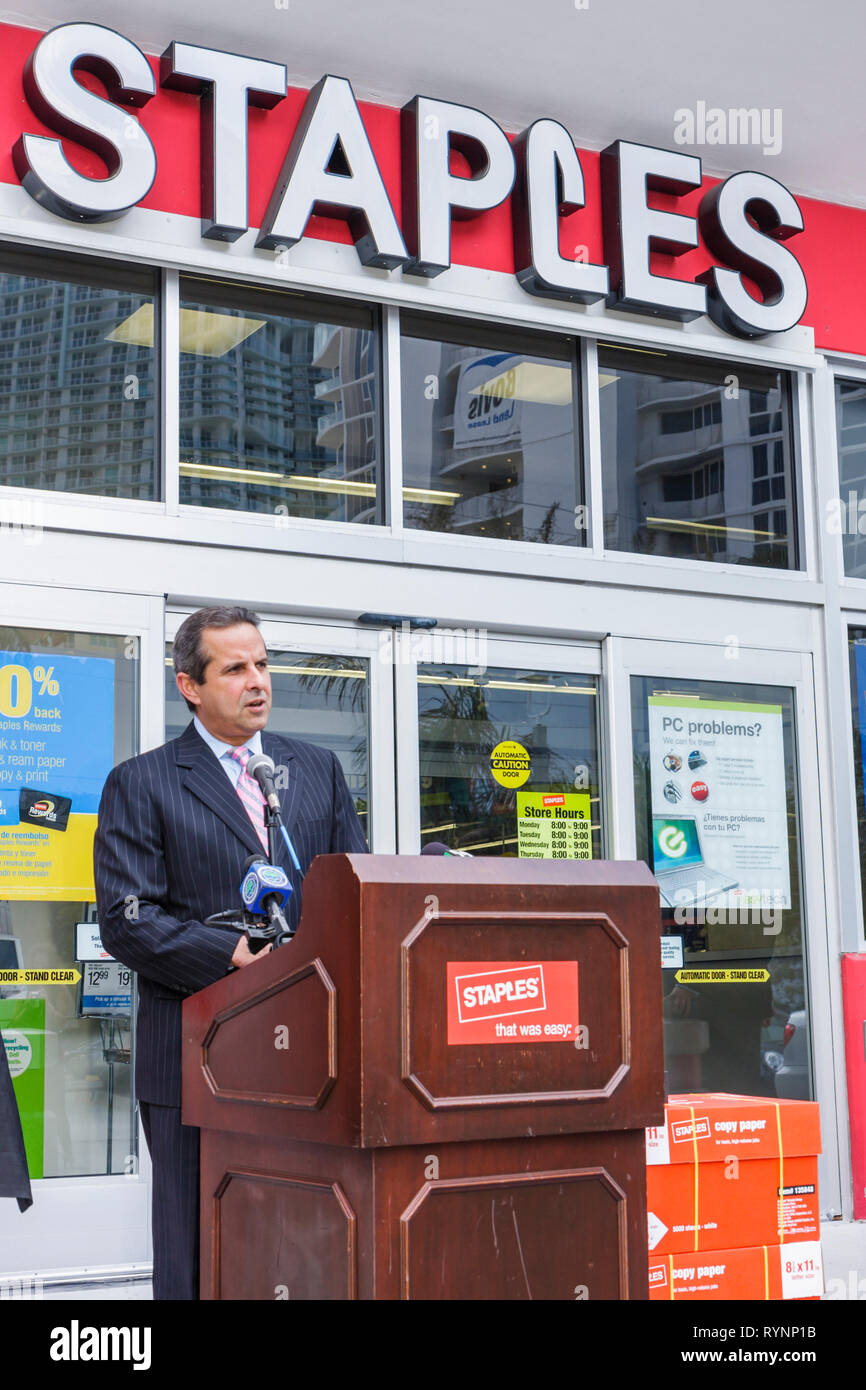 Miami Florida,Staples,office supply products store,chain,receives Green ...
