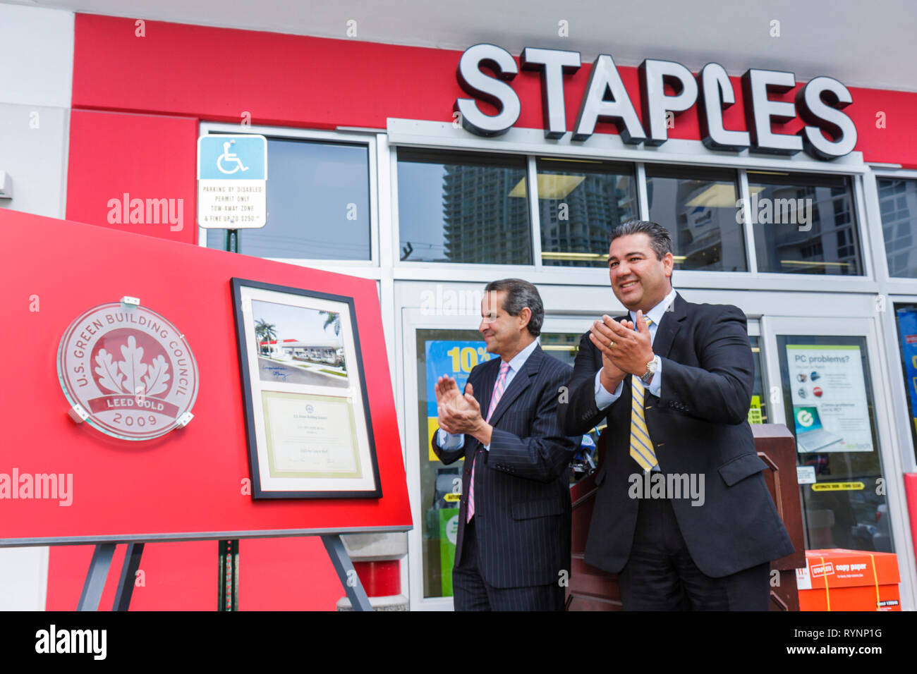 Miami Florida,Staples,office supply products store,chain,receives Green ...