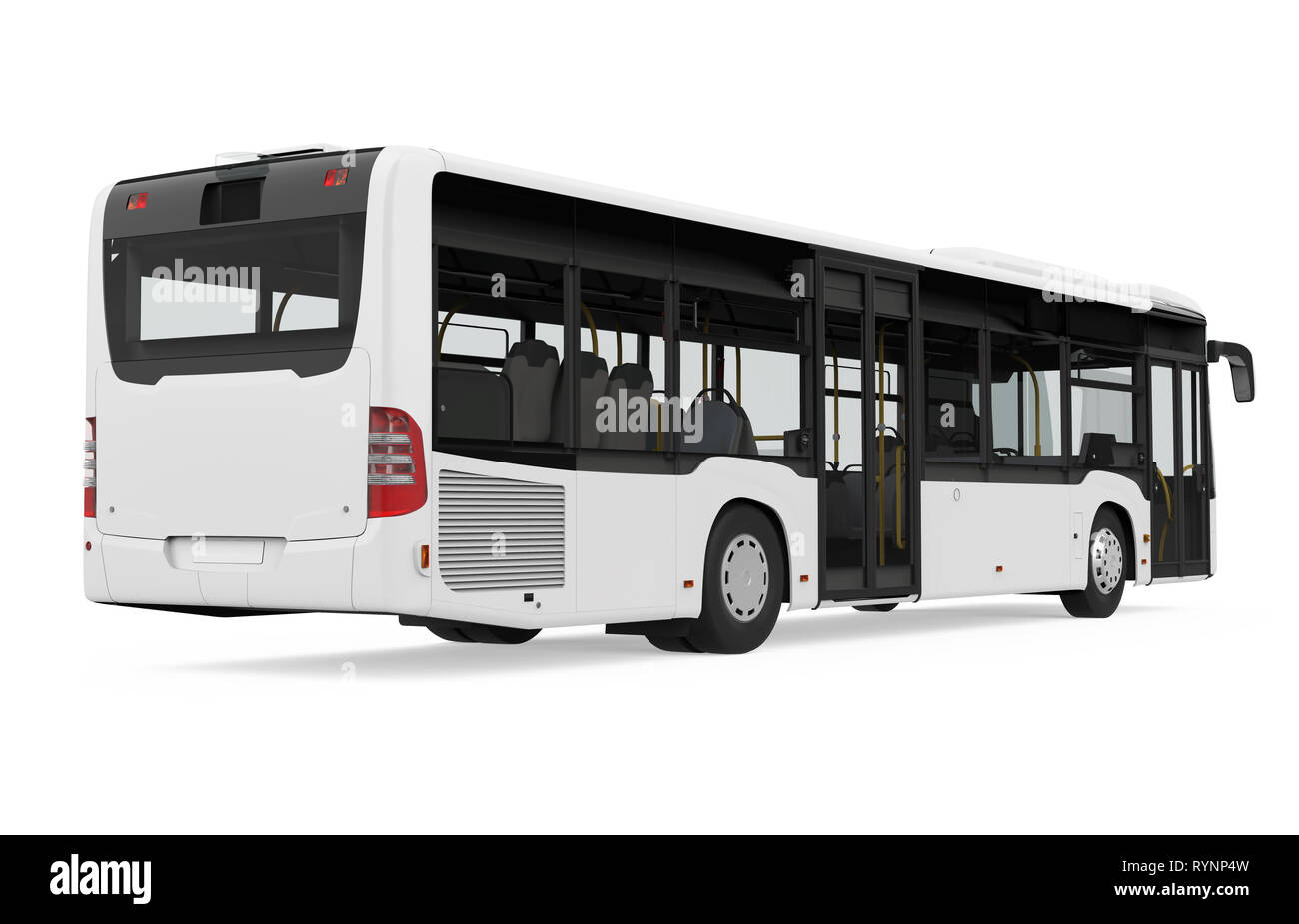 City Bus Isolated Stock Photo - Alamy