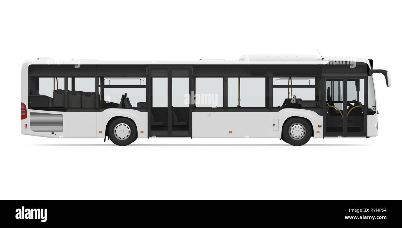 City Bus Isolated Stock Photo - Alamy