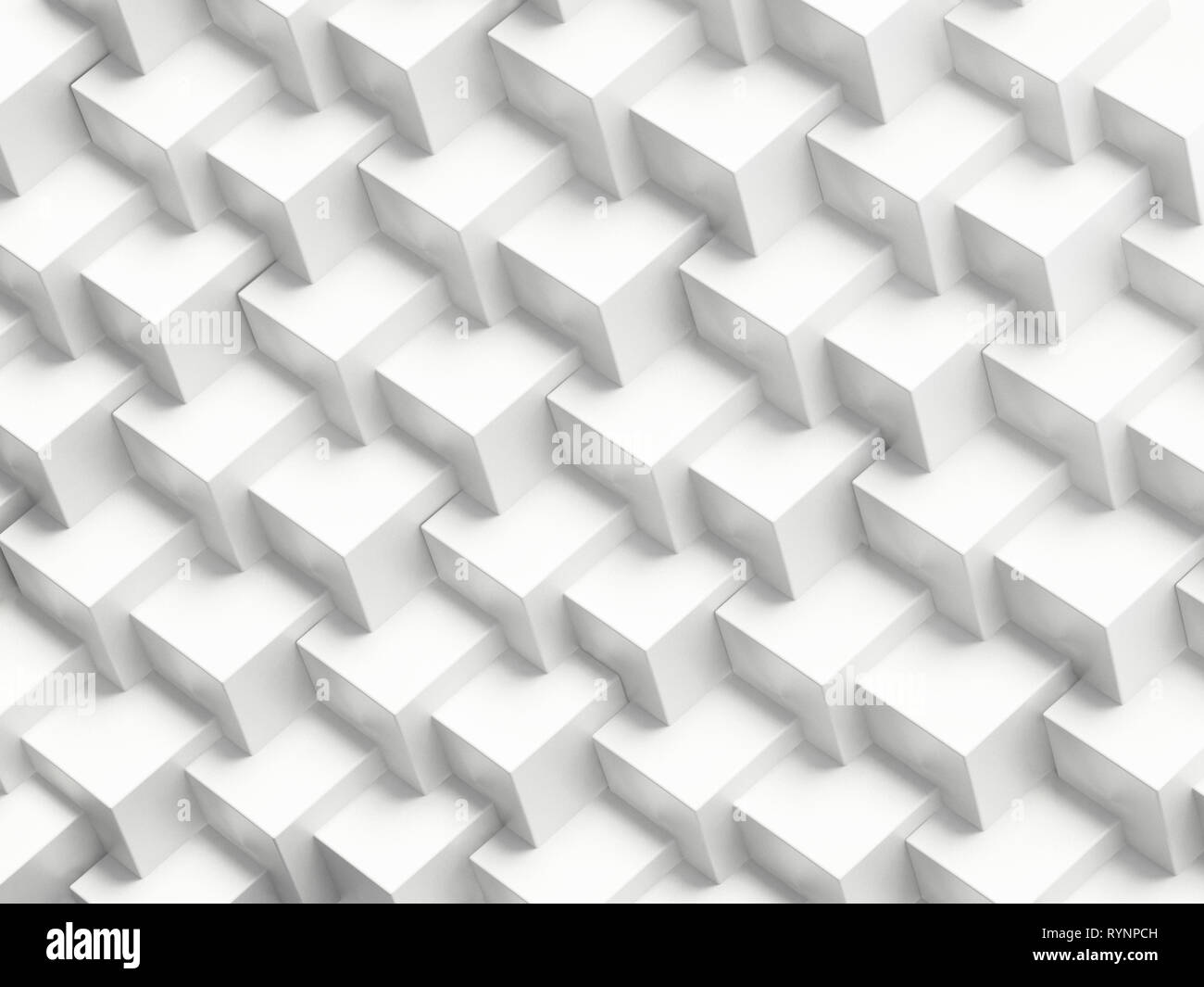 White abstract cubes forming a background. Repeating pattern. 3D ...
