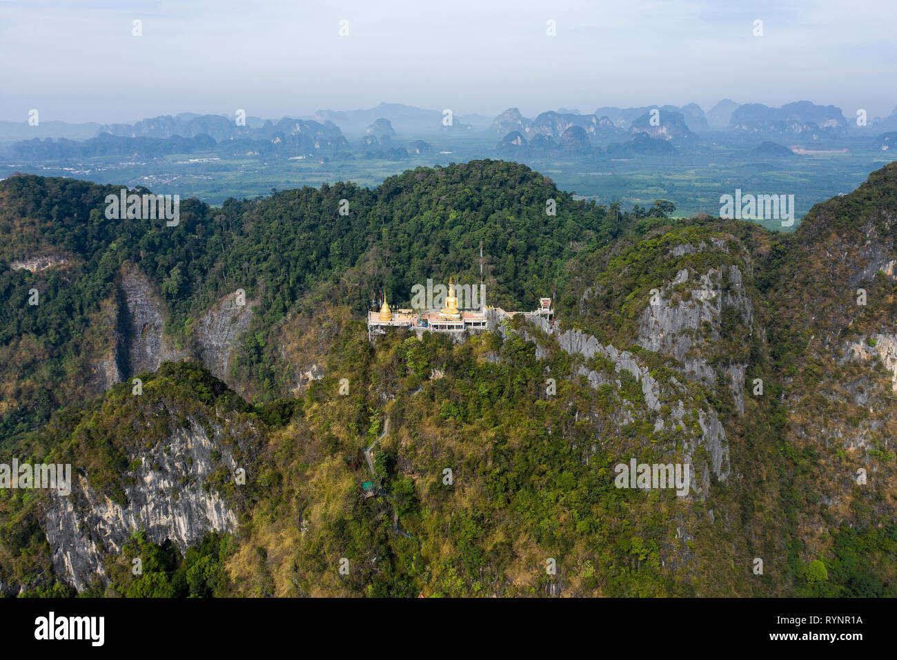 View from above, stunning aerial view of the beautiful Tiger Cave ...