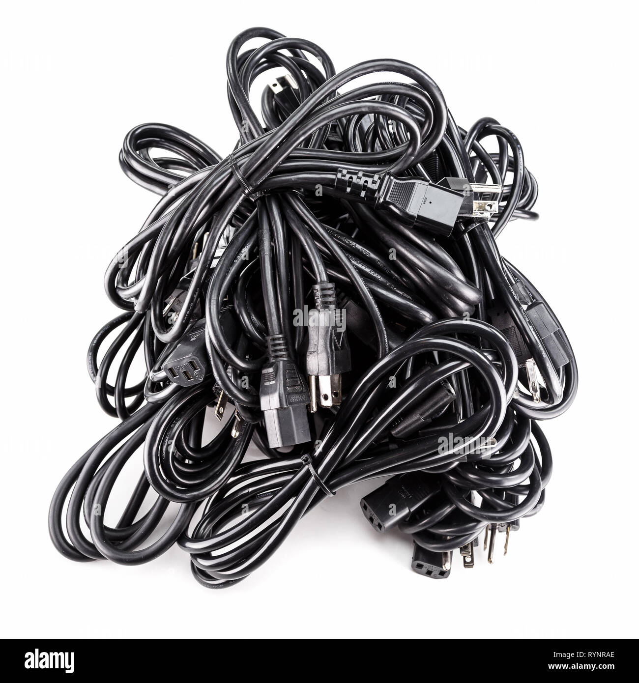 Black server cables Cut Out Stock Images & Pictures - Alamy