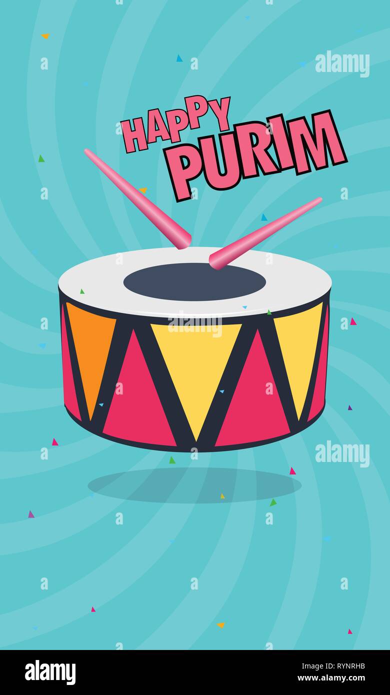 Purim celebration concept greeting poster, Jewish Holiday festive ...