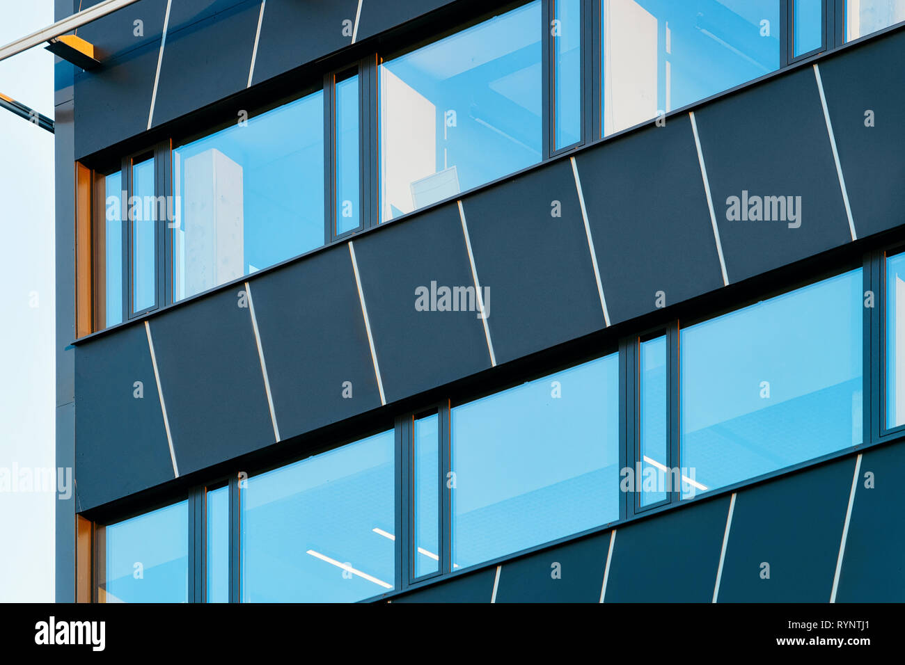 Windows of modern corporate business office building concept Stock ...
