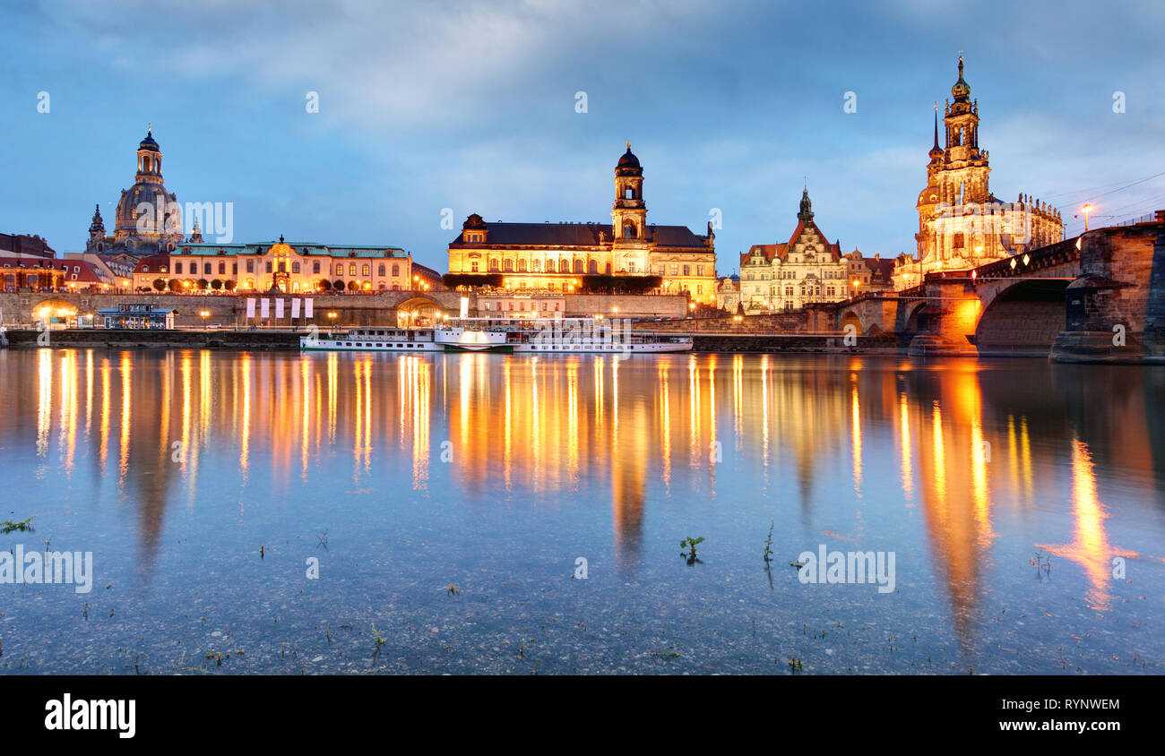 Dresden, Germany above the Elbe River Stock Photo - Alamy