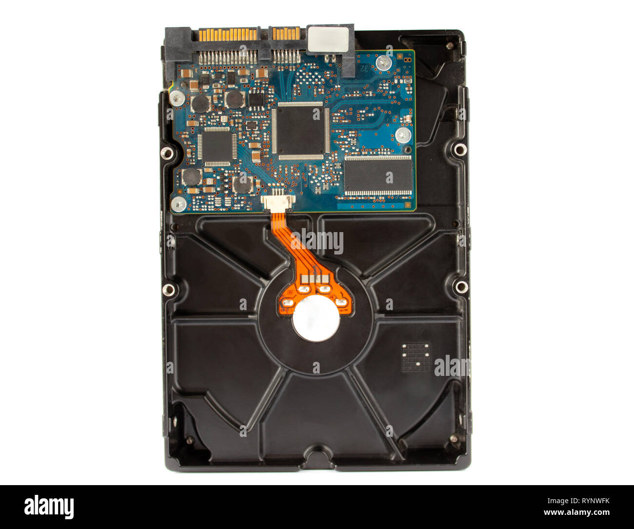 Motherboard on a white background. Computer processor Stock Photo - Alamy