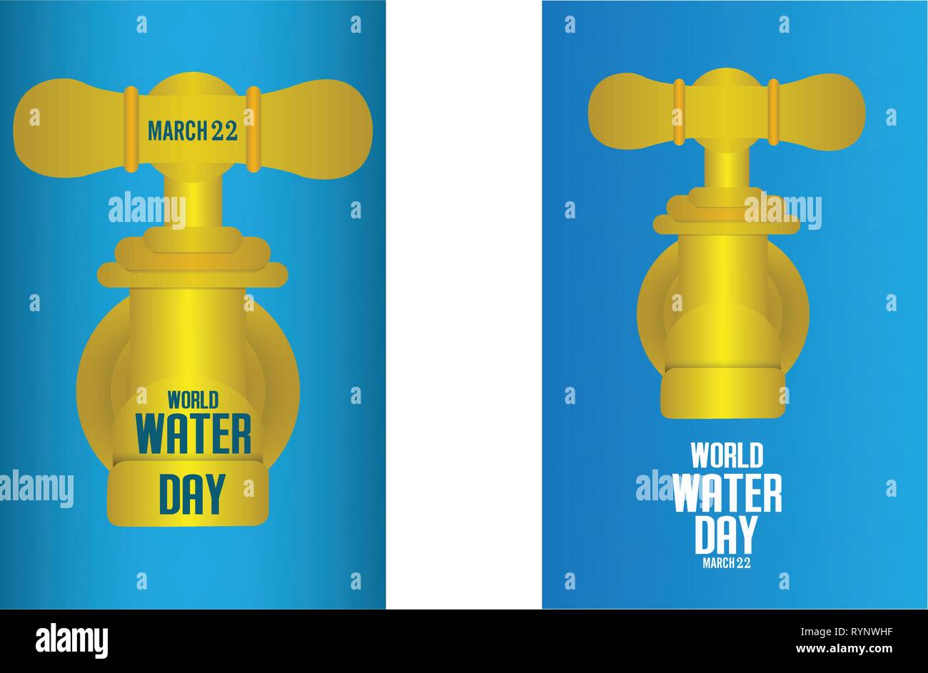 World Water Day Poster Or Banner Background Vector Stock Vector
