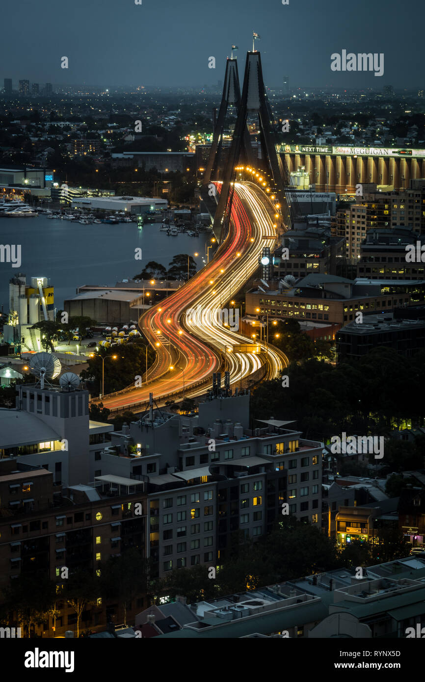 Anzac bridge traffic hi-res stock photography and images - Alamy