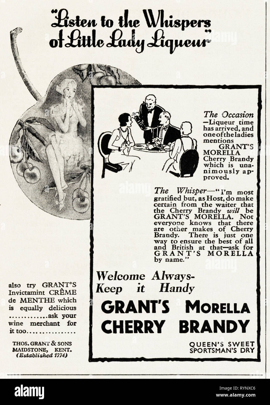 Alcohol adverts, 1930s hi-res stock photography and images - Alamy