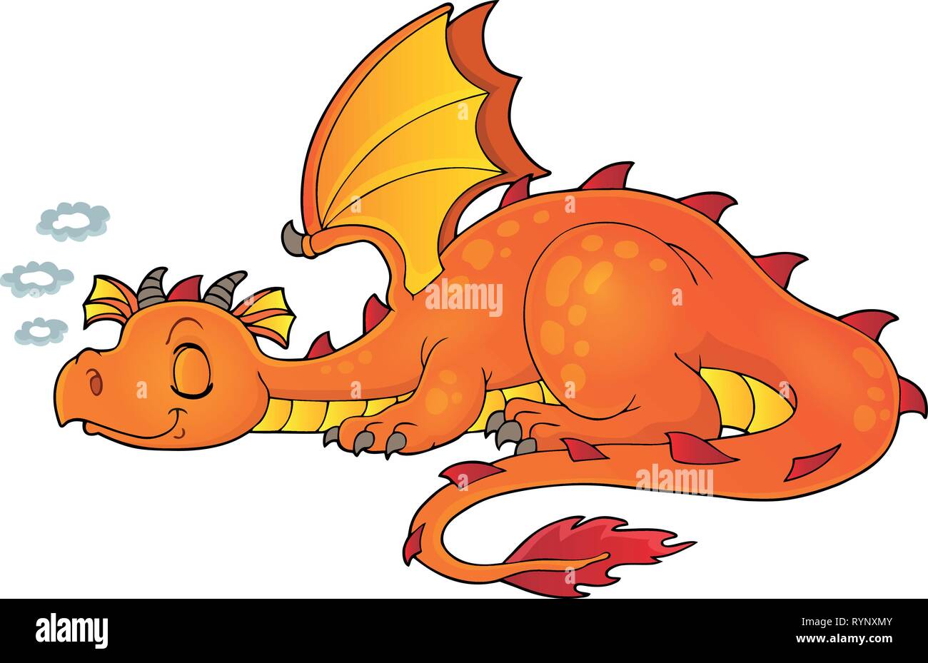 Sleeping dragon theme image 1 - eps10 vector illustration Stock Vector ...