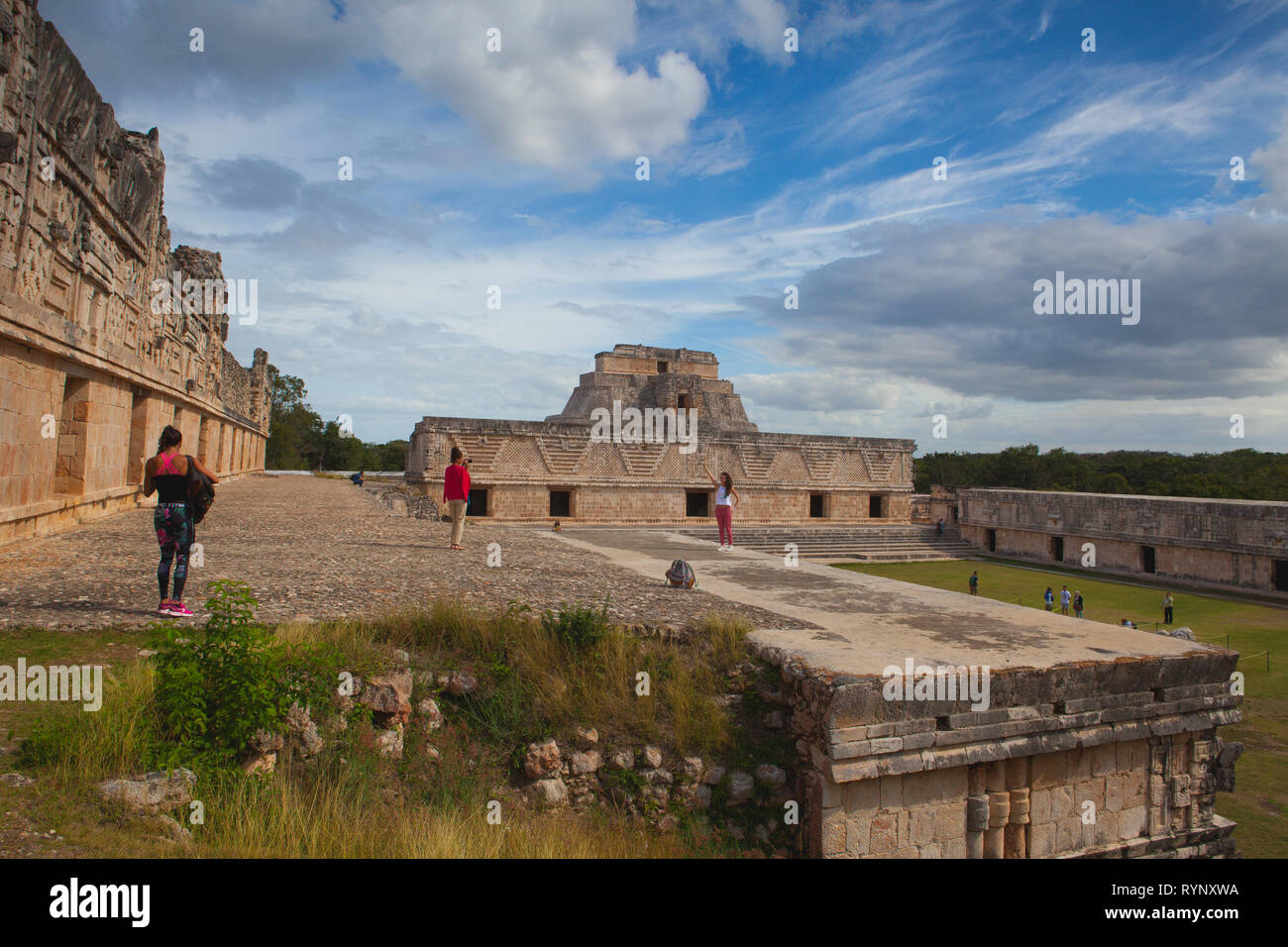 Uxmal, Mexico - January 30, 2018: Majestic ruins in Uxmal,Mexico. Uxmal ...