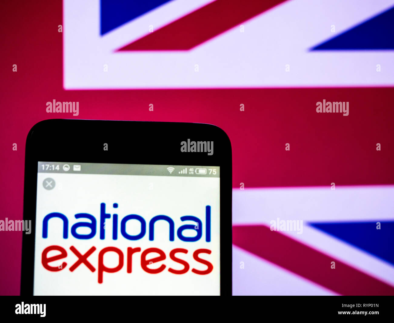 National Express Group PLC logo seen displayed on smart phone Stock ...