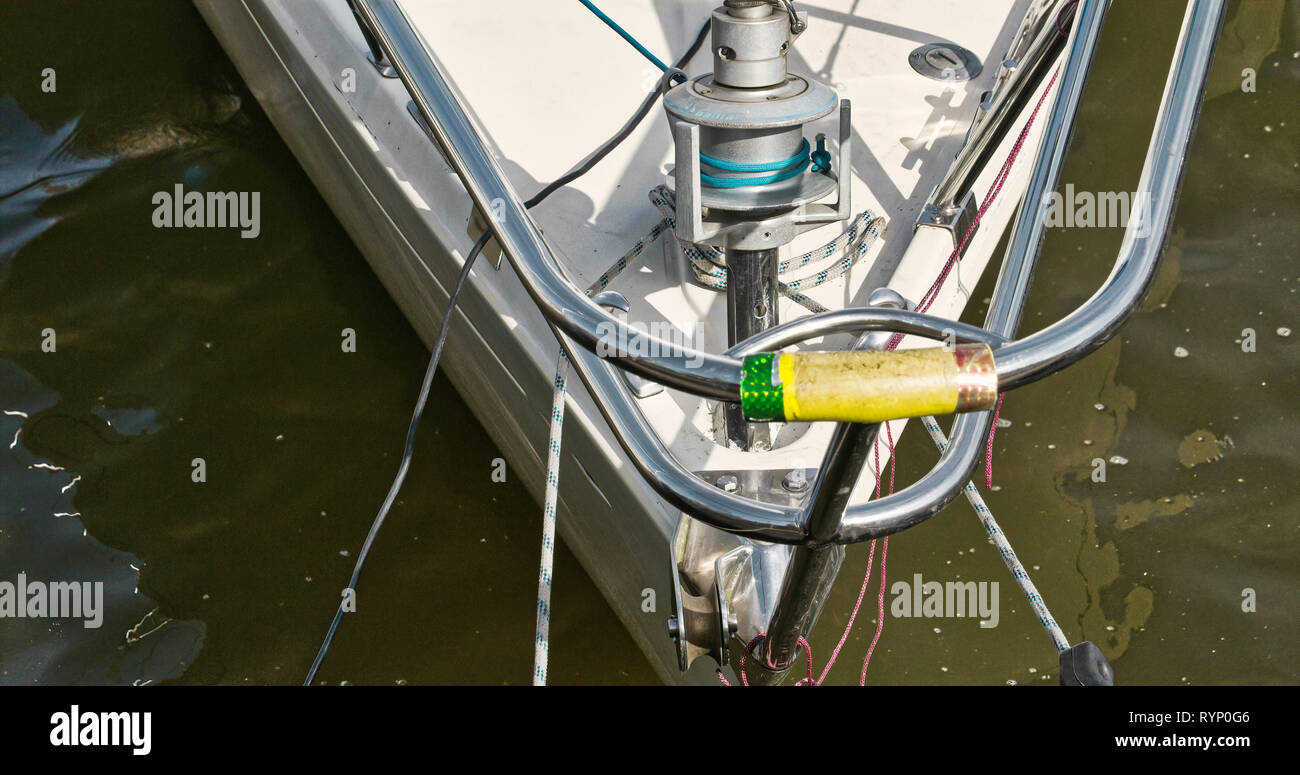 The edge of the small white boat on dock 4K FS700 Odyssey 7Q Stock ...