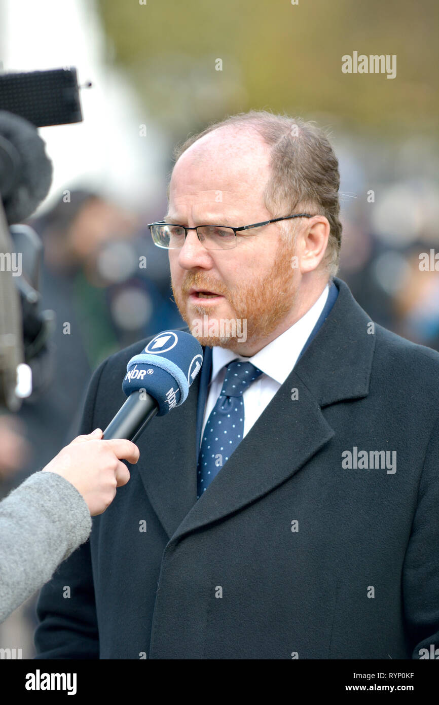 George Freeman MP (Con: Mid Norfolk) being interviewed on College Green ...