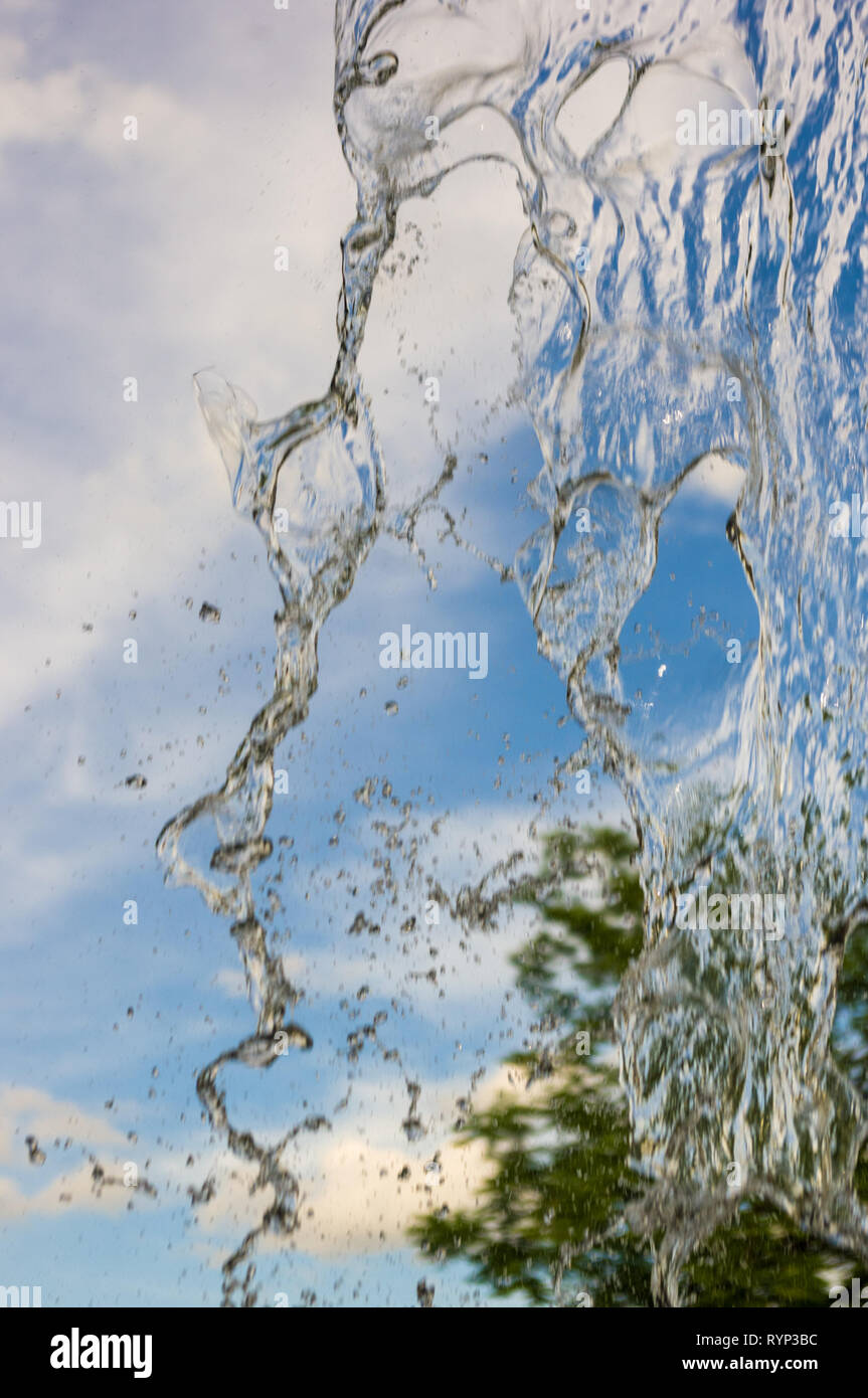 transparent falling water vertical flows, close up Stock Photo - Alamy