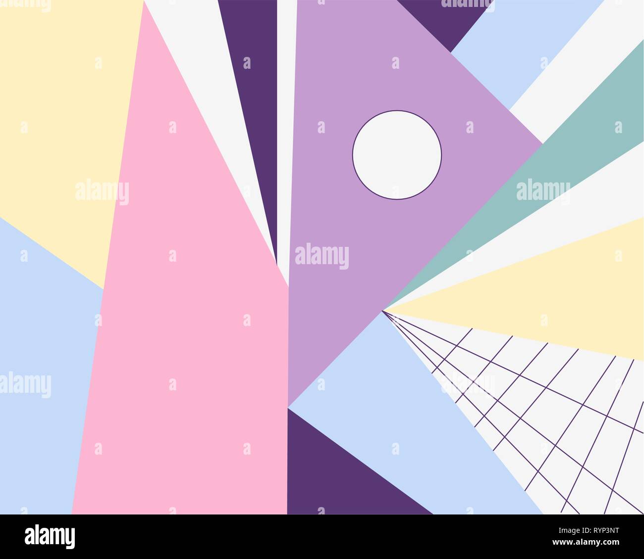 Modern paper art pattern with color abstract geometric print Vintage ...