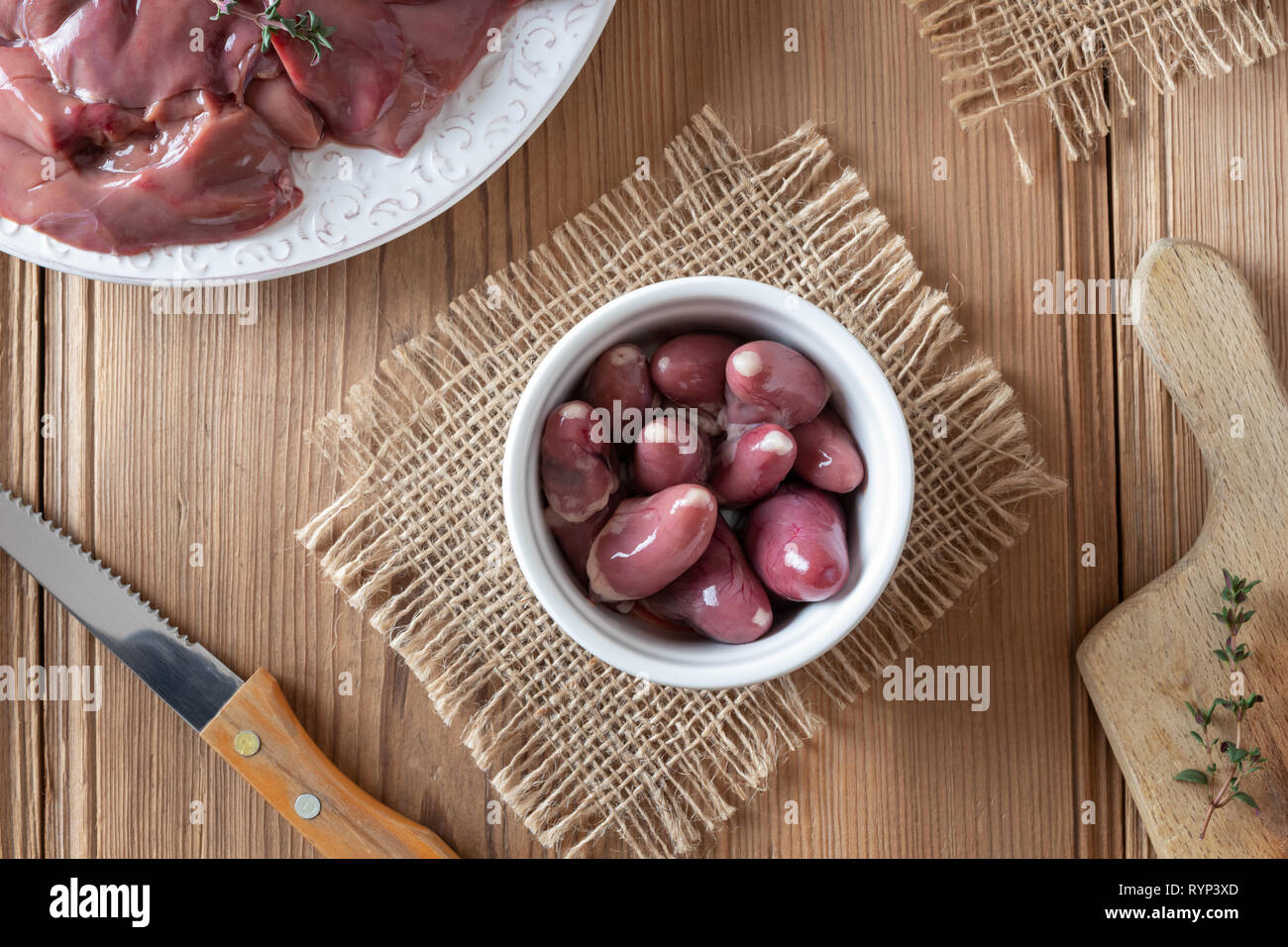 Chicken hearts hi-res stock photography and images - Alamy