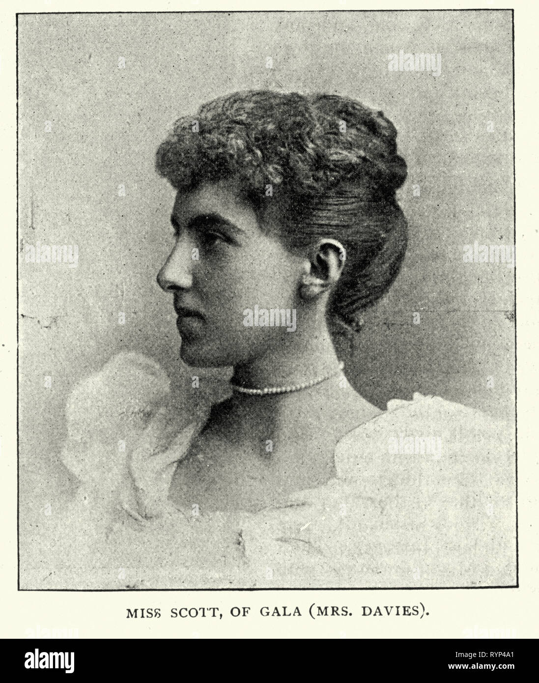 Vintage photograph of Miss Scott, of Gala (Mrs Davies), 1890s, 19th ...