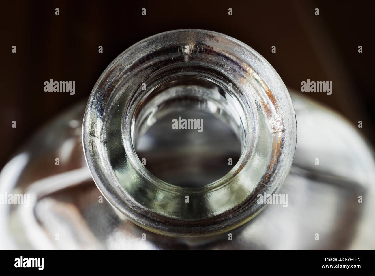 Beautiful upper surface of a glass bottle , macro photography Stock ...