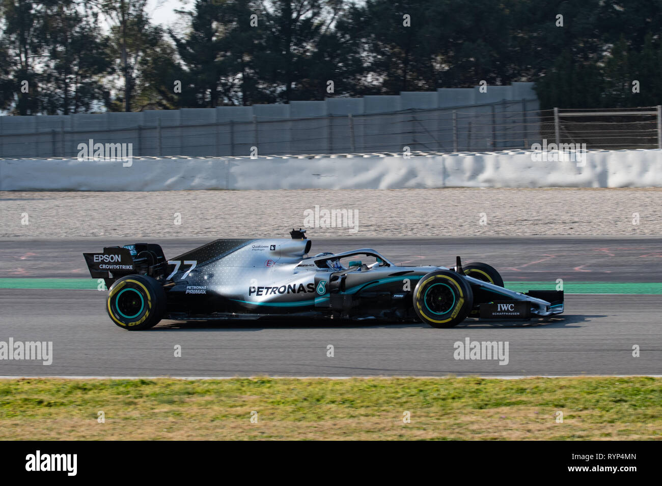 Barcelona, Spain. Mar, 1st, 2019 - Valtteri Bottas driving the (77 ...
