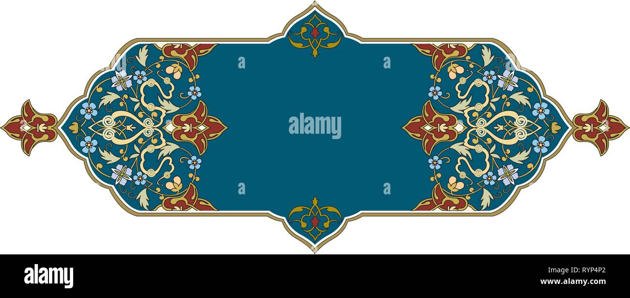 arabesque Borders - Tiled frame in plant leaves and flowers Framework ...