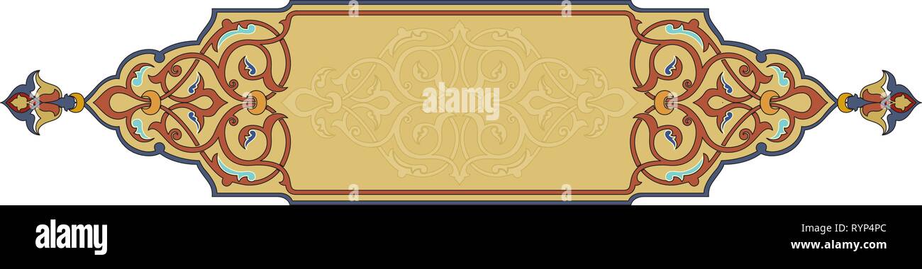 arabesque Borders - Tiled frame in plant leaves and flowers Framework ...