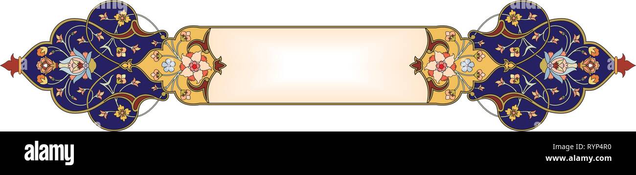 arabesque Borders - Tiled frame in plant leaves and flowers Framework ...