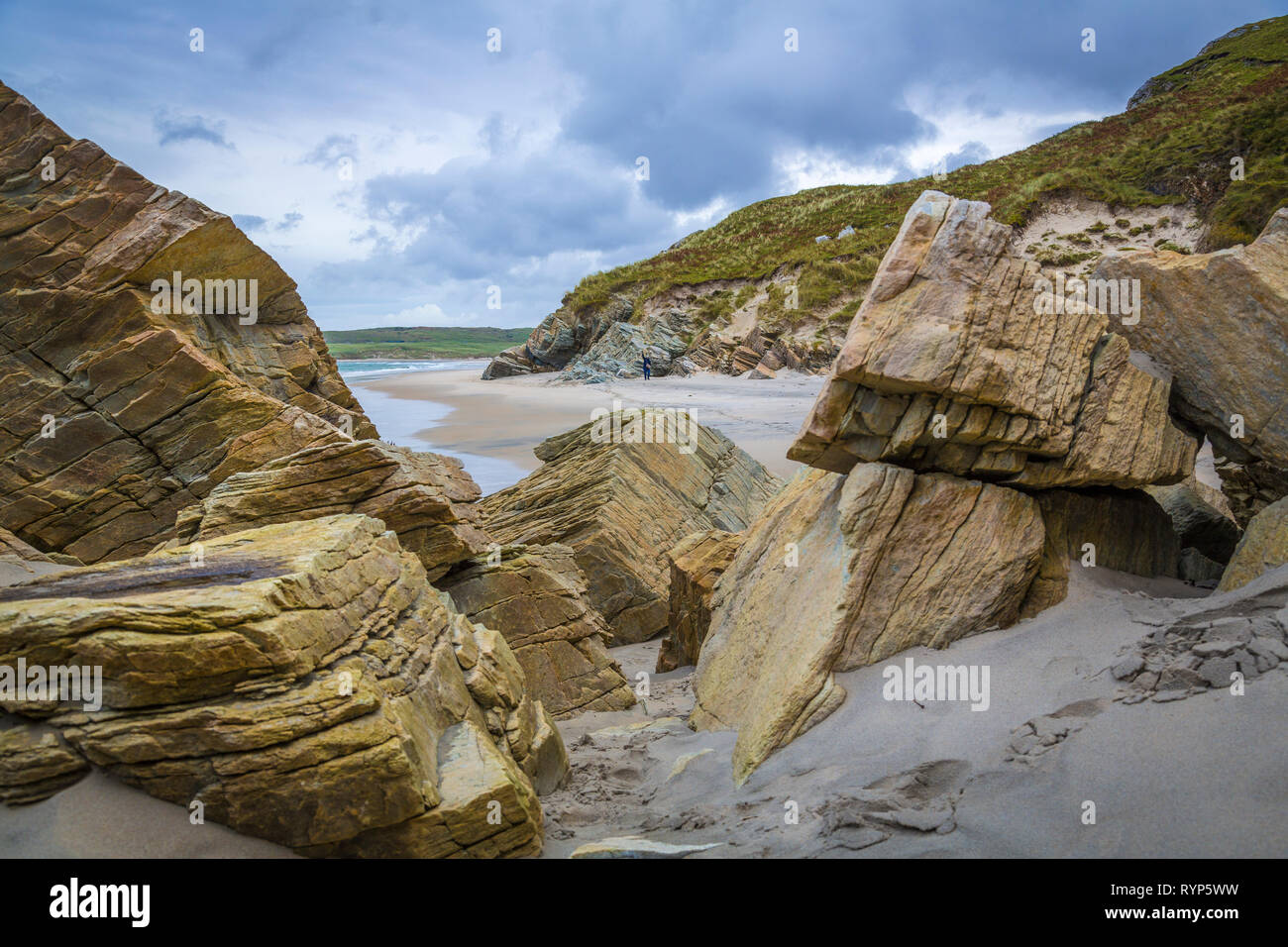 Maghera caves beach hi-res stock photography and images - Alamy