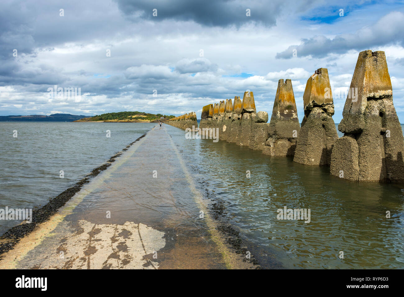Cramond causeway pylons hi-res stock photography and images - Alamy