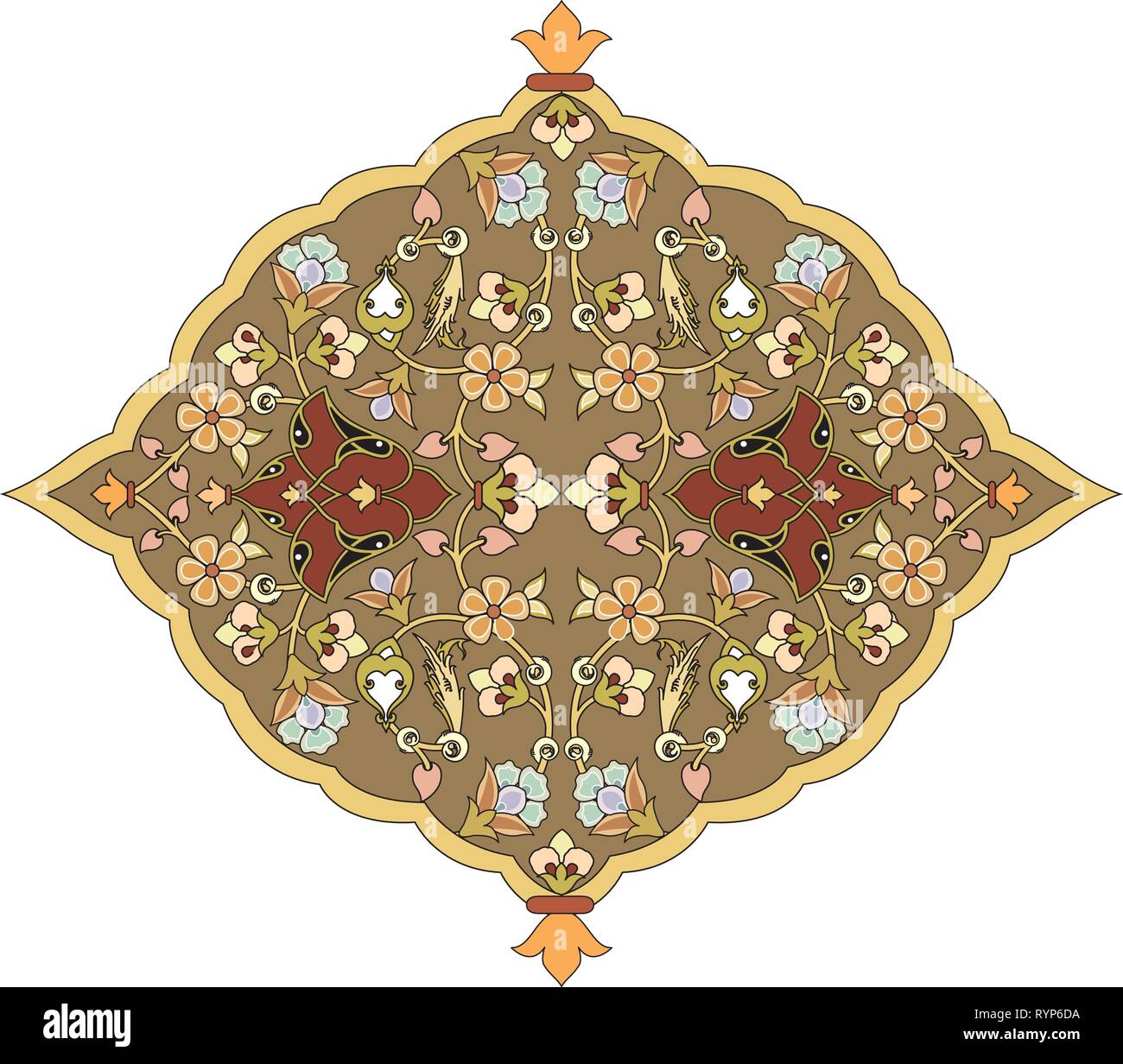 Arabic arabesque decorative texture Islamic ornamental colorful design ...