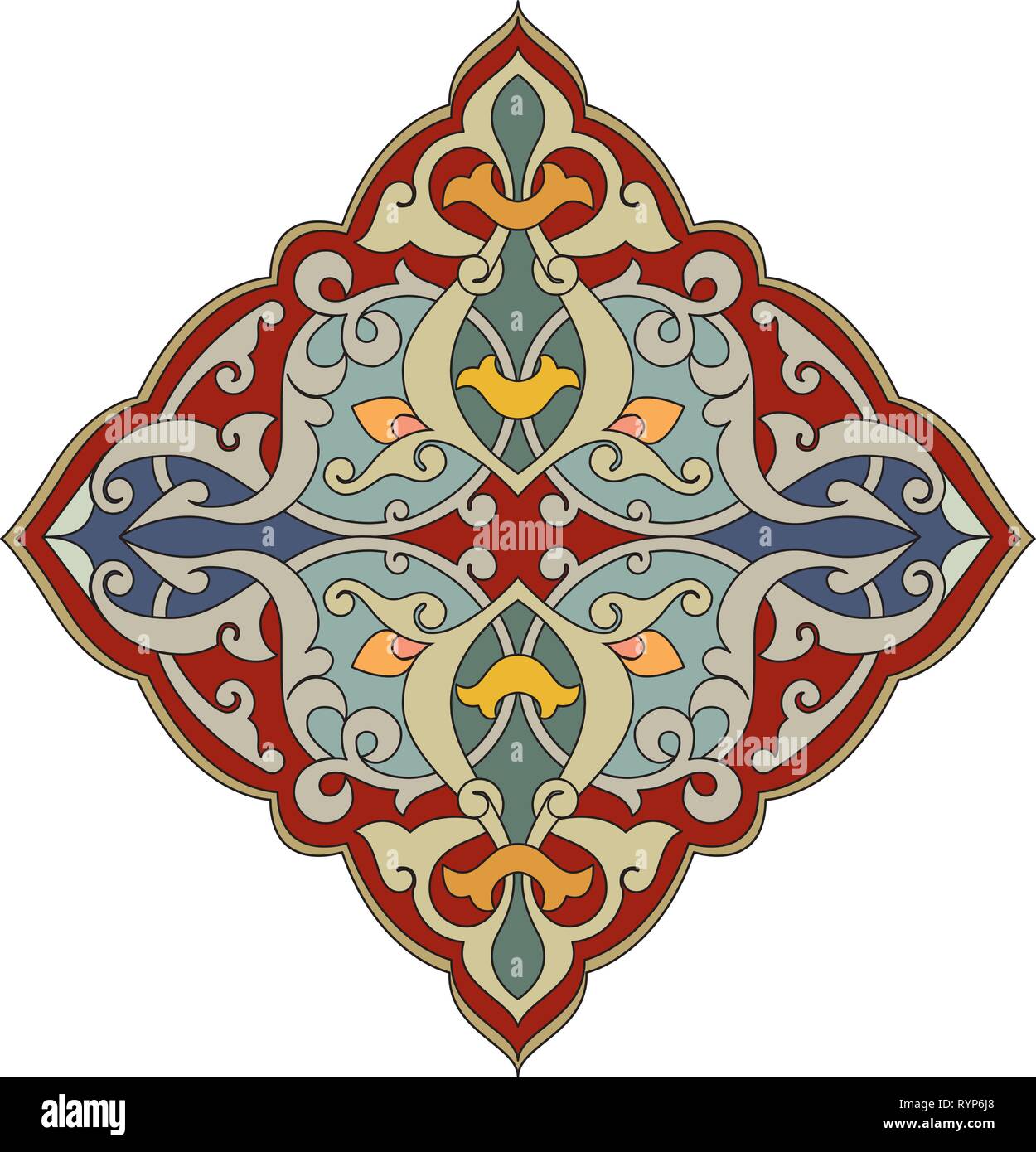 Arabic arabesque decorative texture Islamic ornamental colorful design ...